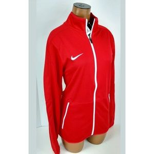 Nike | Jackets & Coats | New Nike Dri Fit Rivalry Warm Up Red Zip Up ...